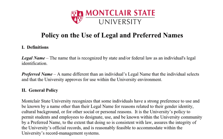 University Introduces Preferred Name Policy for Fall 2019 - The Montclarion
