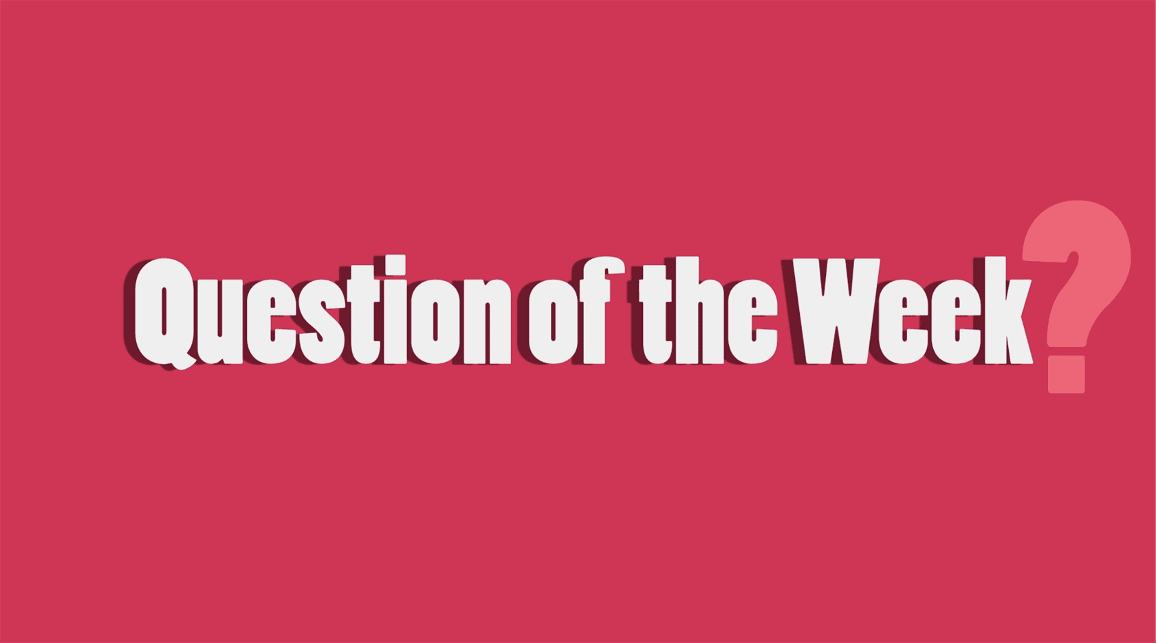 QUESTION OF THE WEEK: WHAT IS YOUR BIGGEST GOAL THIS SEMESTER? (video ...